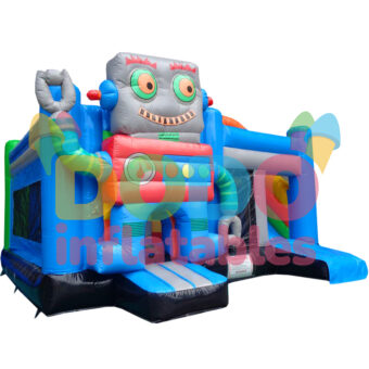 Inflatable Robot Bouncy Castle with Slide | Dodo-Inflatables.com